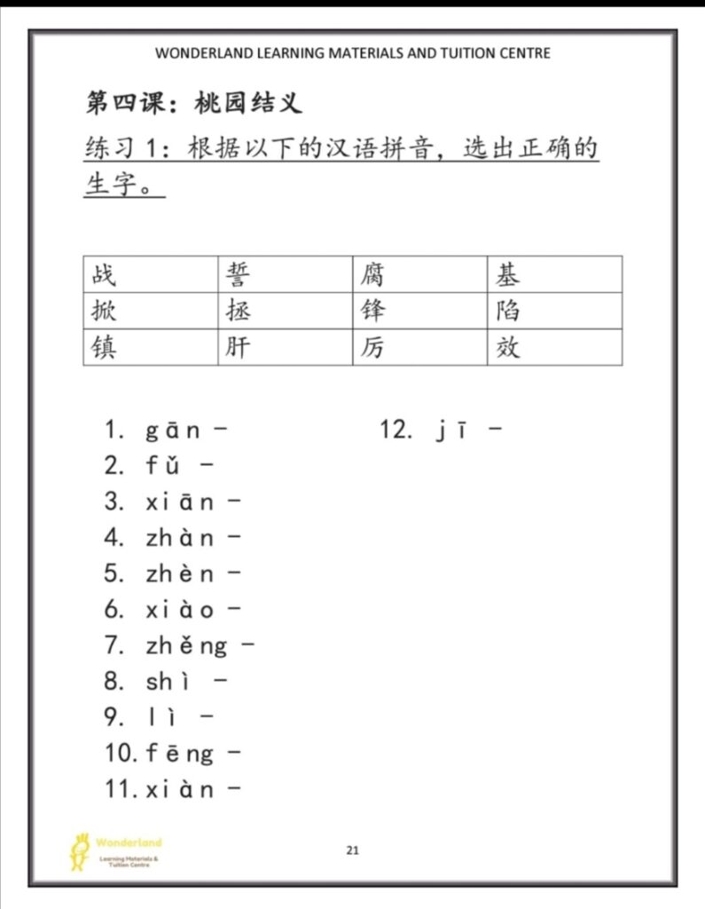 4年级华文-Standard 4 Chinese-Softcopy - Wonderland Home