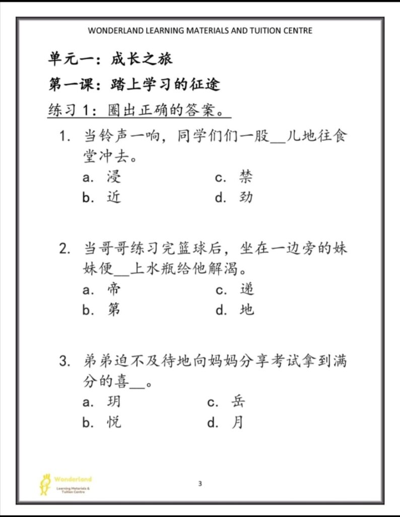 4年级华文-Standard 4 Chinese-Softcopy - Wonderland Home